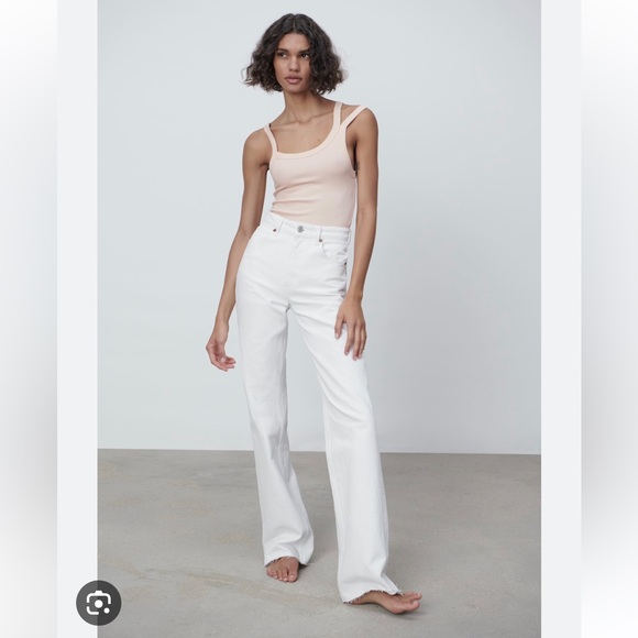 Zara | Tops | Nwt Zara Asymmetric Ribbed Bodysuit 5644329 Light Dusty ...